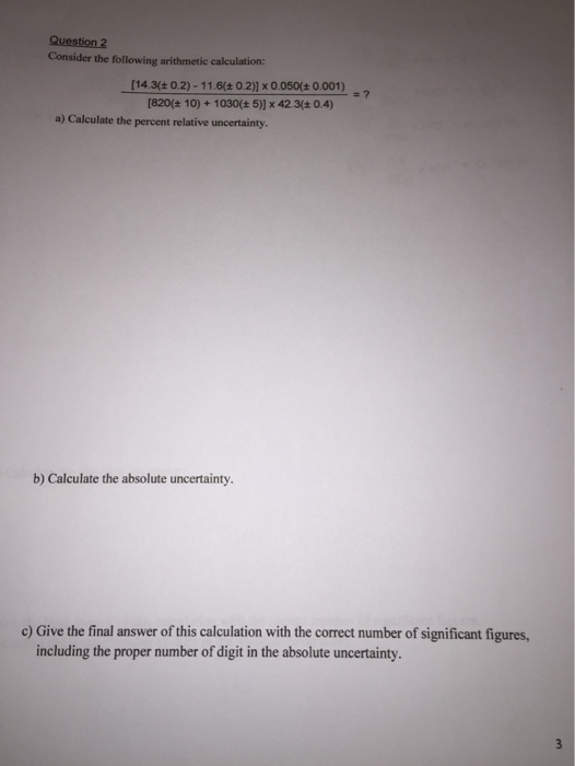 Solved Question 2 Consider the following arithmetic | Chegg.com