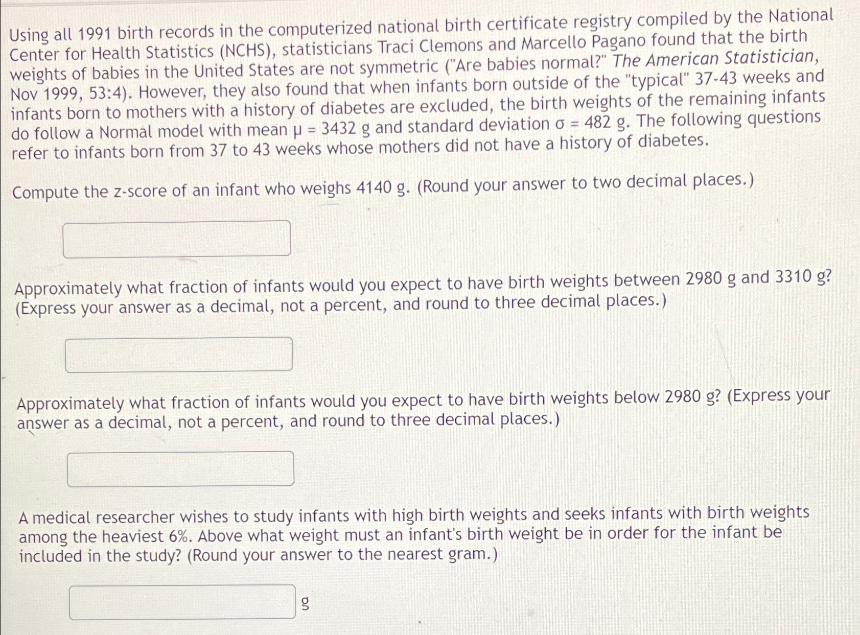Using all 1991 ﻿birth records in the computerized | Chegg.com