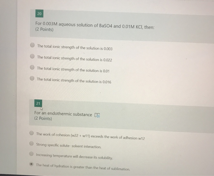 Solved 20 For 0.003M aqueous solution of BaSO4 and 0.01 M | Chegg.com