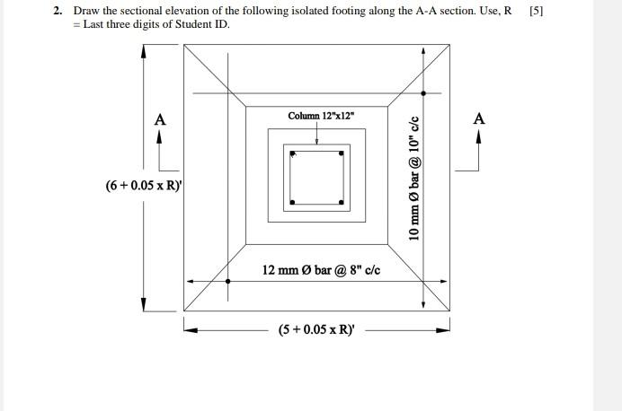Solved 2. Draw the sectional elevation of the following | Chegg.com