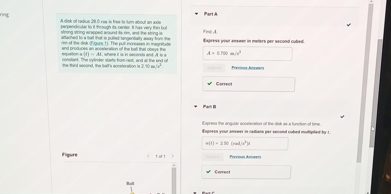 Solved A disk of radius 28.0 cm is free to turn about an | Chegg.com