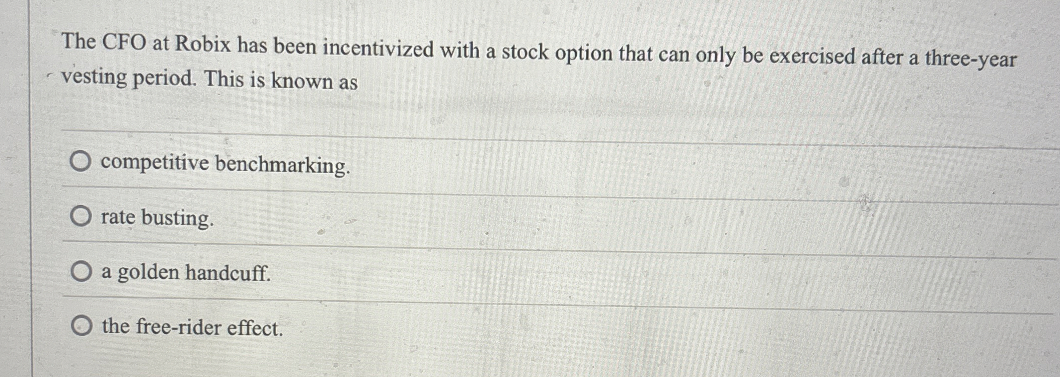 Solved The CFO at Robix has been incentivized with a stock | Chegg.com