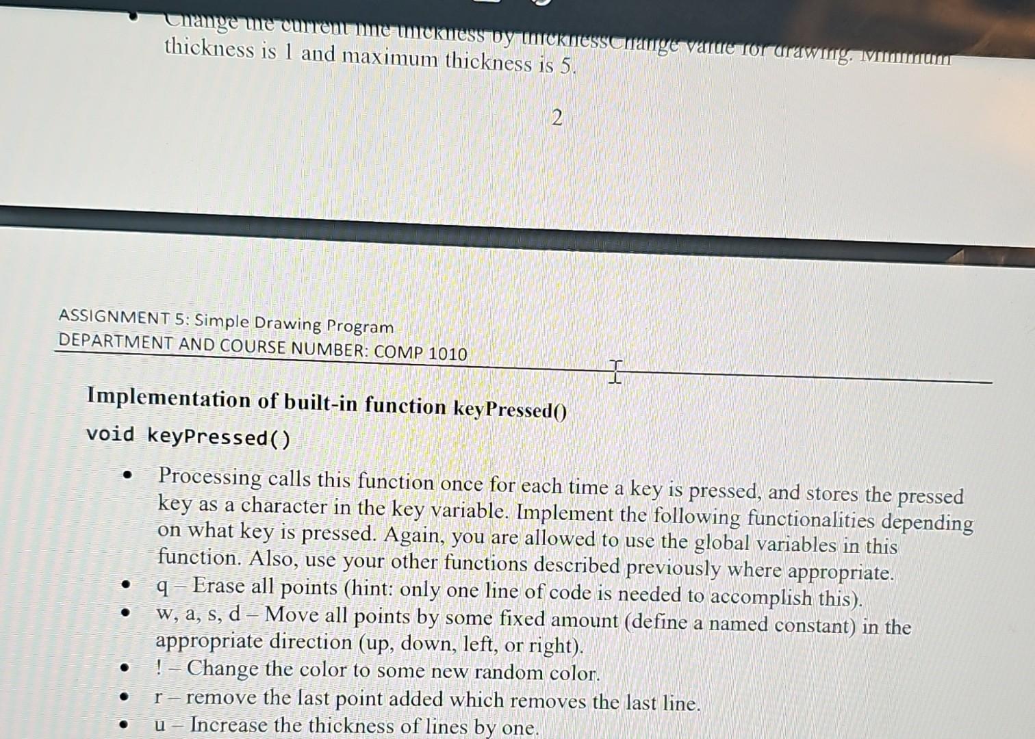 Solved using processing please this is the | Chegg.com