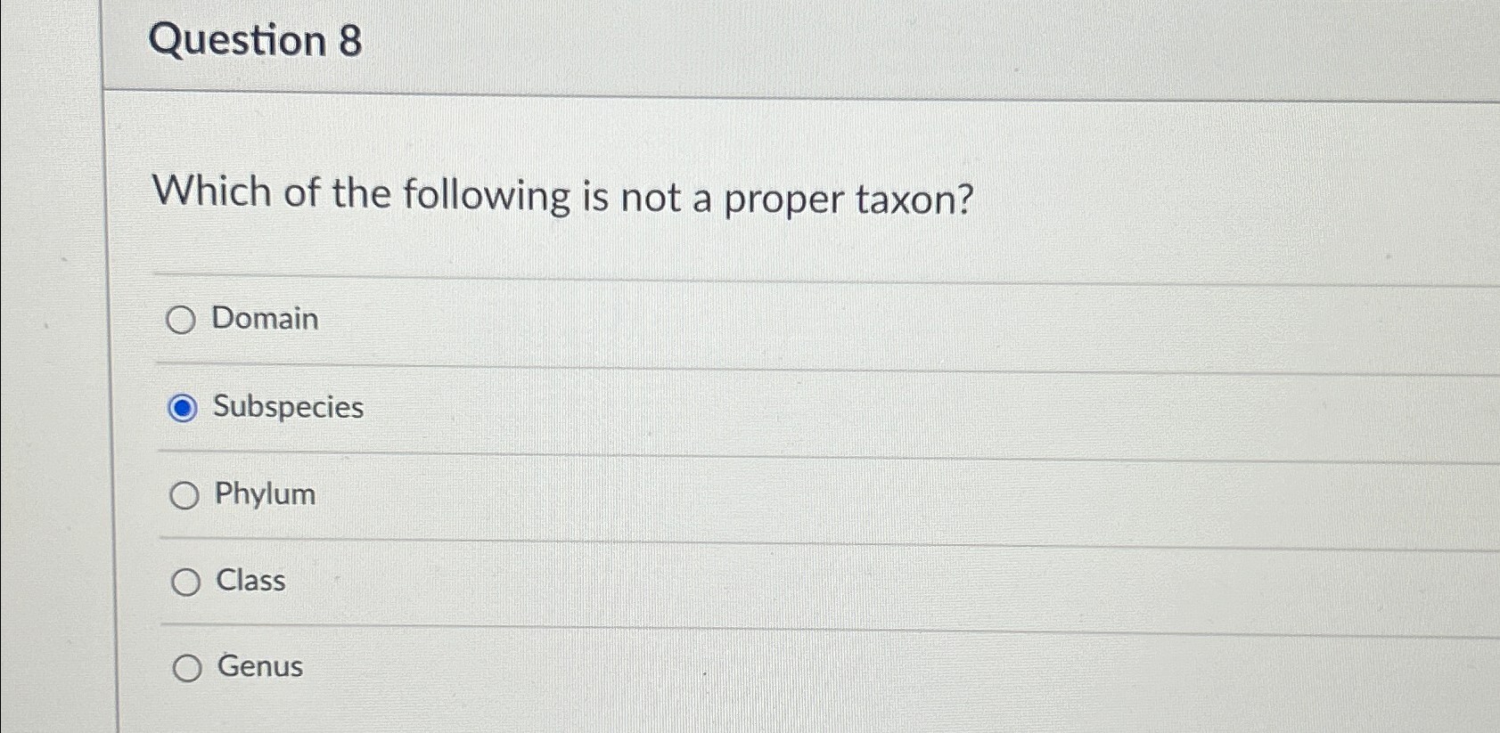Solved Question 8Which of the following is not a proper | Chegg.com