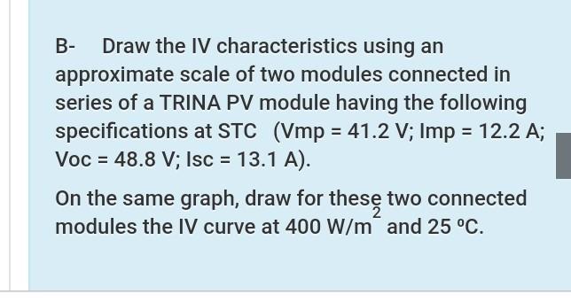 Solved B- Draw the IV characteristics using an approximate | Chegg.com