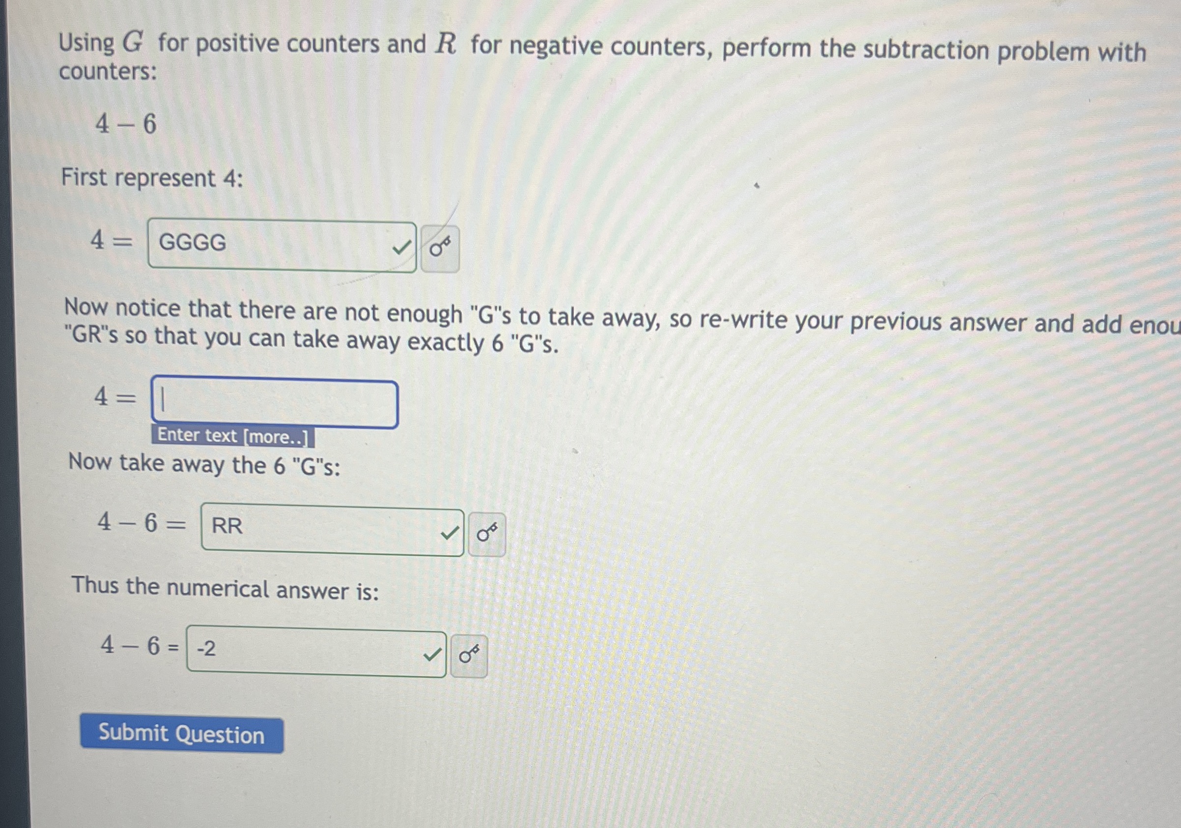 Solved Using \( ﻿G \) ﻿for positive counters and \( ﻿R \) | Chegg.com