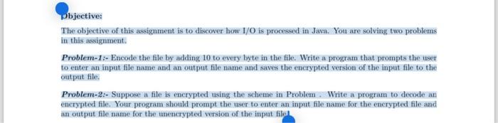 Solved Ob Jective The Objective Of This Assignment Is To