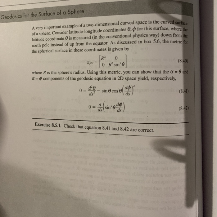 Solved Geodesics for the Surface of a Sphere A very | Chegg.com