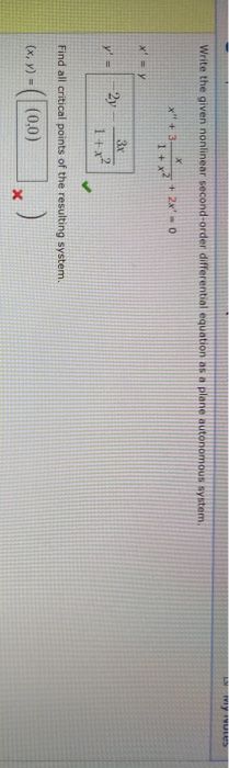 Solved Write the given nonlinear second-order differential | Chegg.com