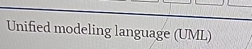 Solved Unified modeling language (UML) | Chegg.com