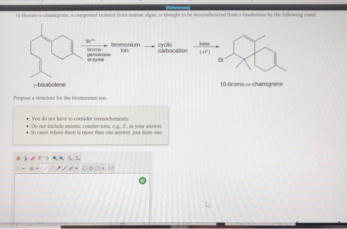 Solved (References 10-Bromo-a-chamigrene, a compound | Chegg.com