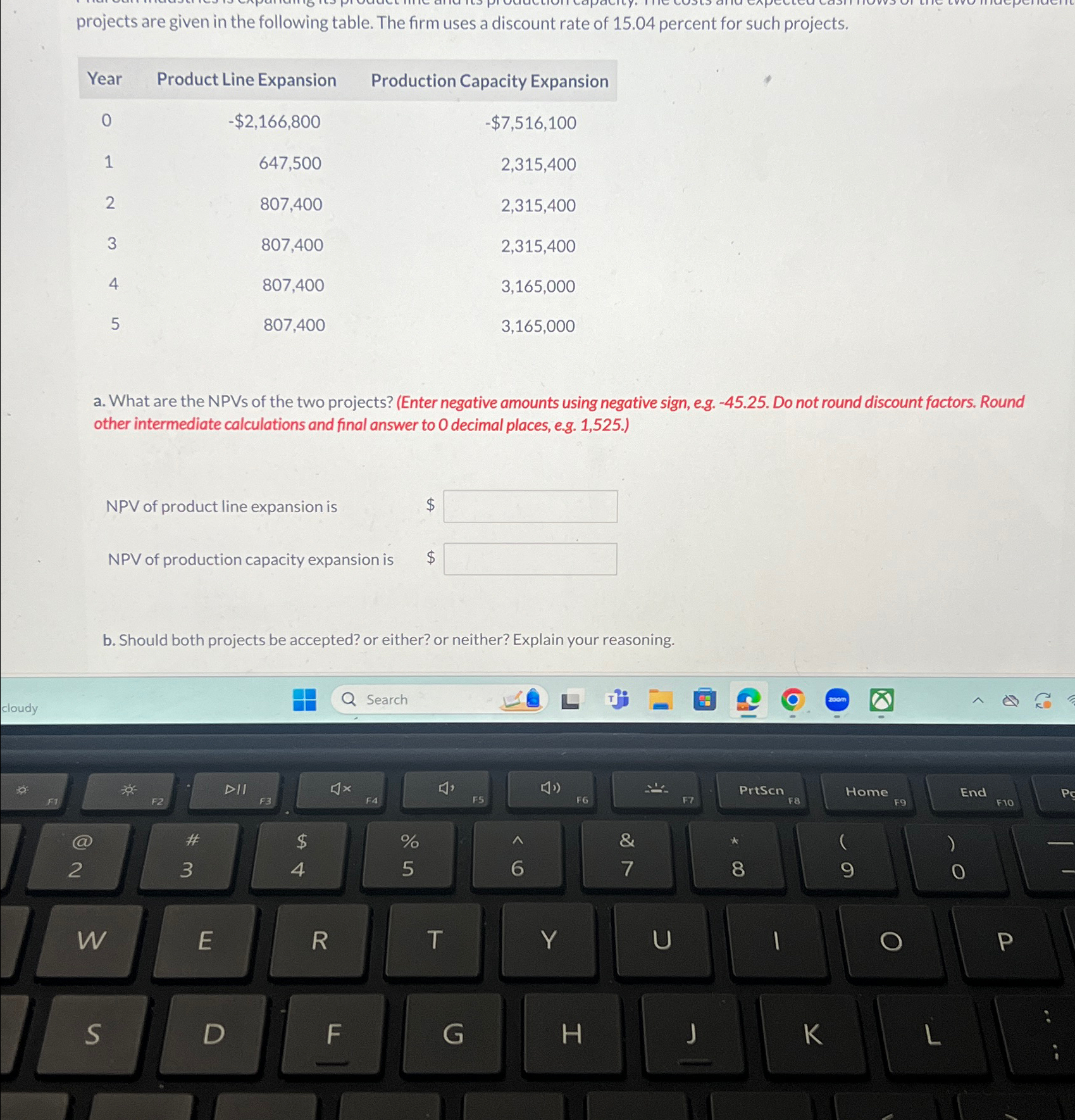 Solved projects are given in the following table. The firm | Chegg.com