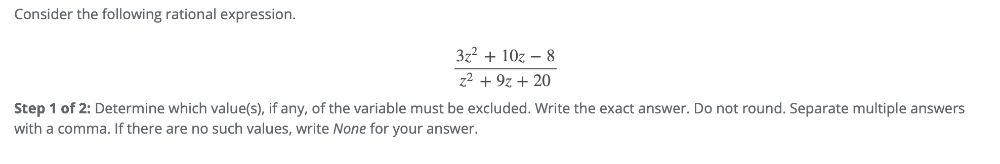 Solved Consider the following rational | Chegg.com