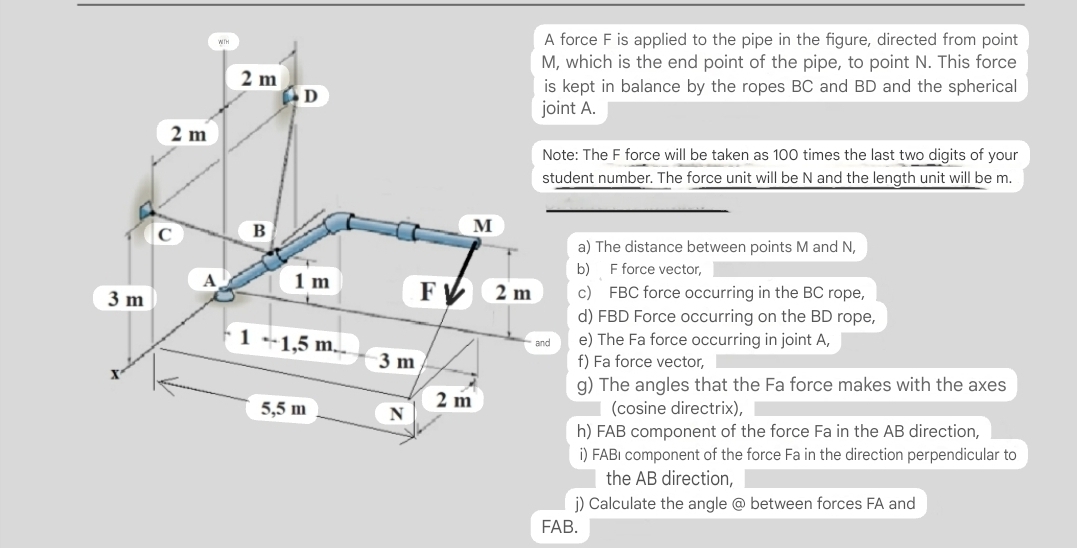 A force F ﻿is applied to the pipe in the figure, | Chegg.com