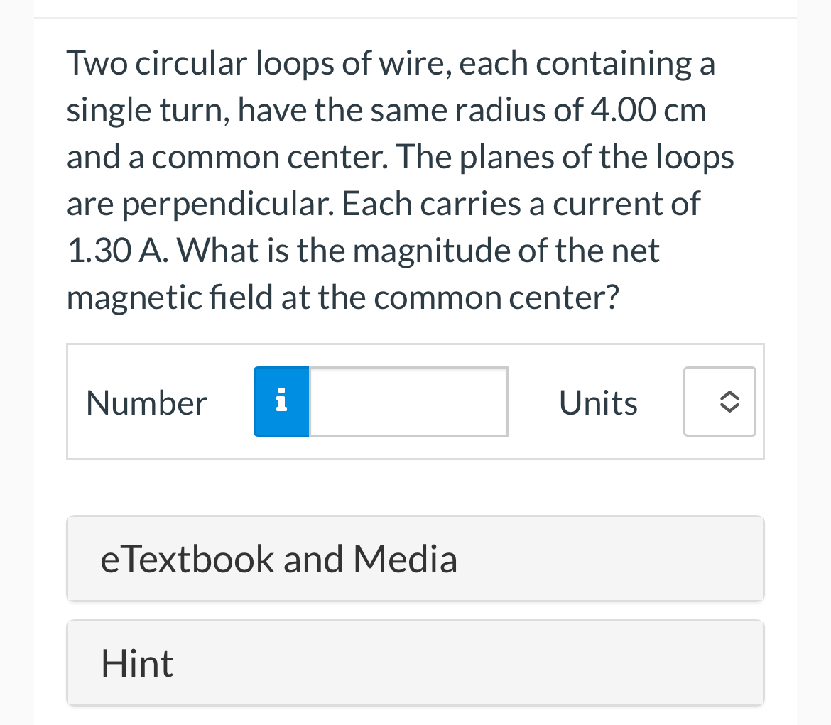 Solved Two circular loops of wire, each containing a single | Chegg.com