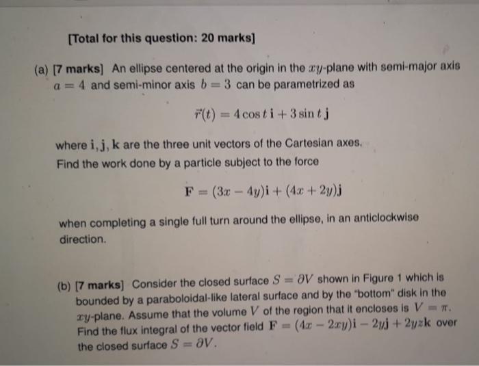 Solved (a) [7 marks] An ellipse centered at the origin in | Chegg.com