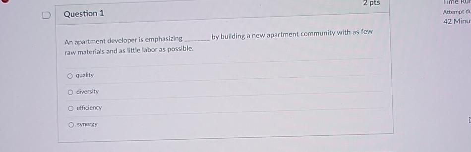 Solved Question 1Attempt dtAn apartment developer is | Chegg.com