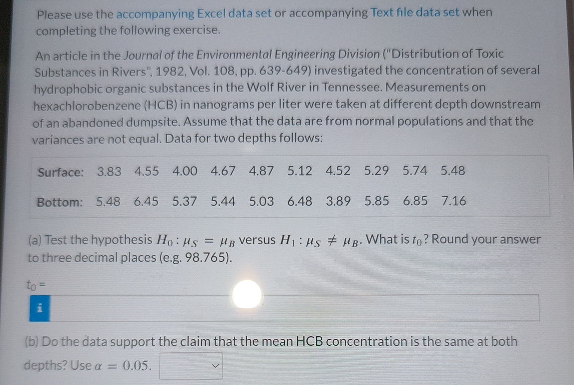 Solved Please use the accompanying Excel data set or | Chegg.com