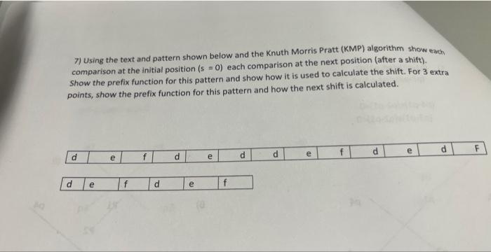 Solved 7) Using the text and pattern shown below and the | Chegg.com