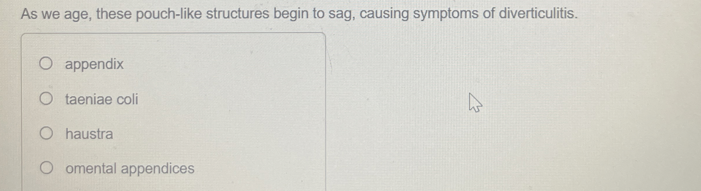 Solved As we age, these pouch-like structures begin to sag, | Chegg.com