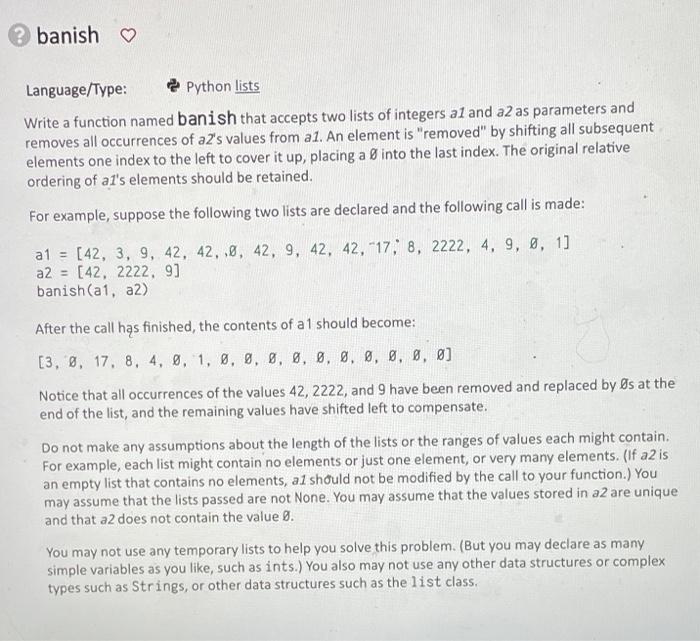 Solved Language/Type: ¿ython lists Write a function named | Chegg.com