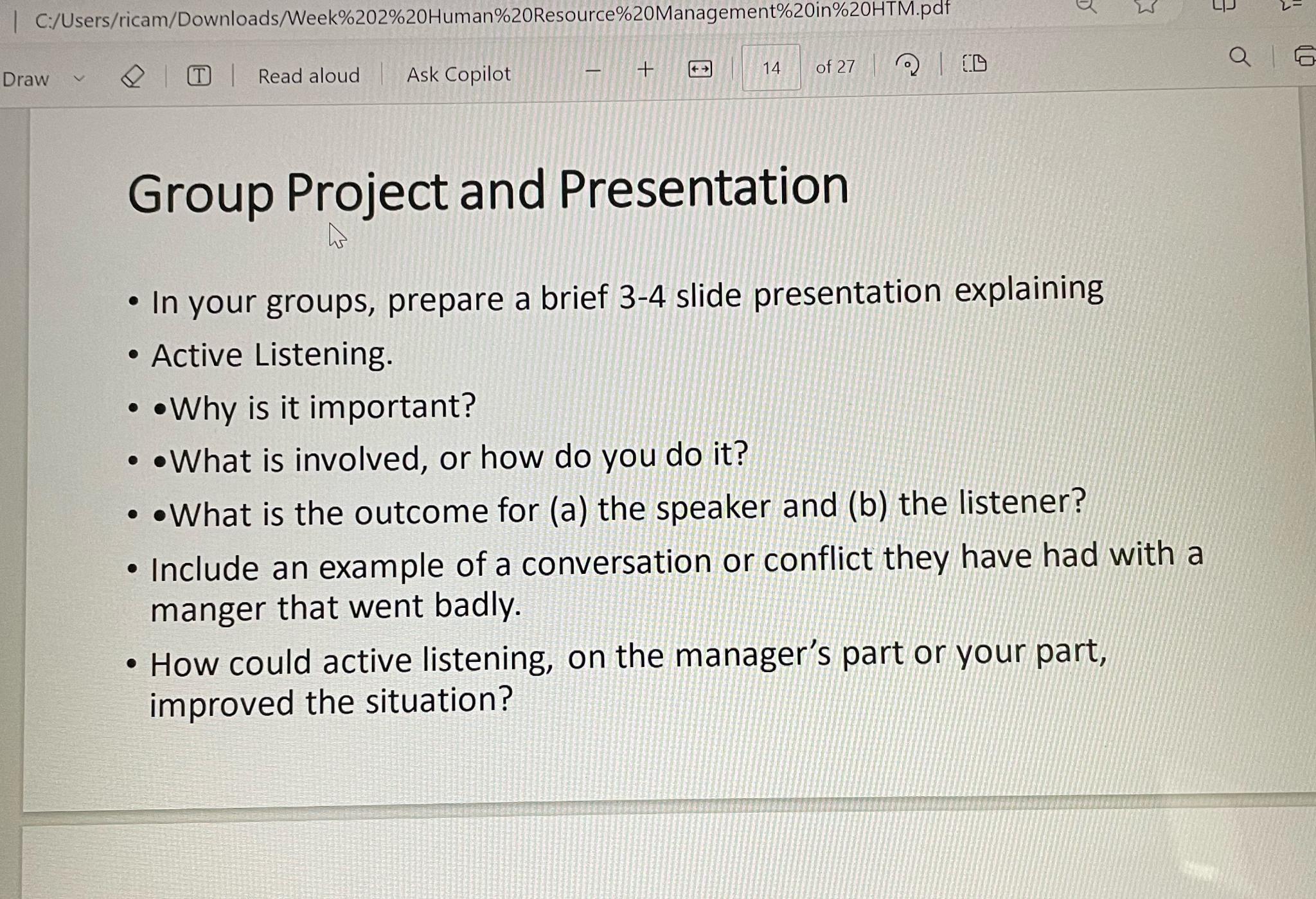Solved Group Project and PresentationIn your groups, prepare | Chegg.com