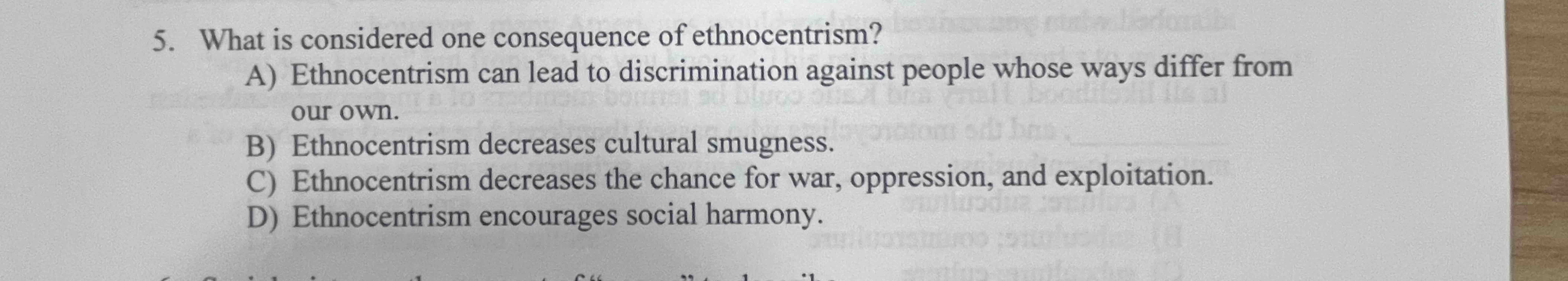 Solved What is considered one consequence of | Chegg.com