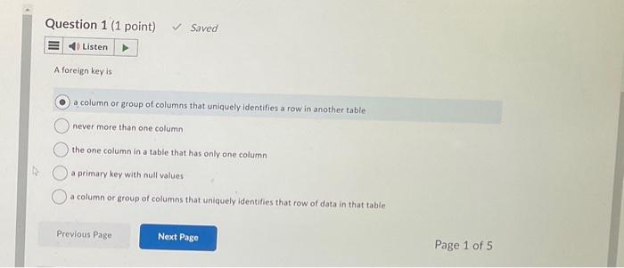 Solved In a recursive relationship, the foreign key cannot | Chegg.com
