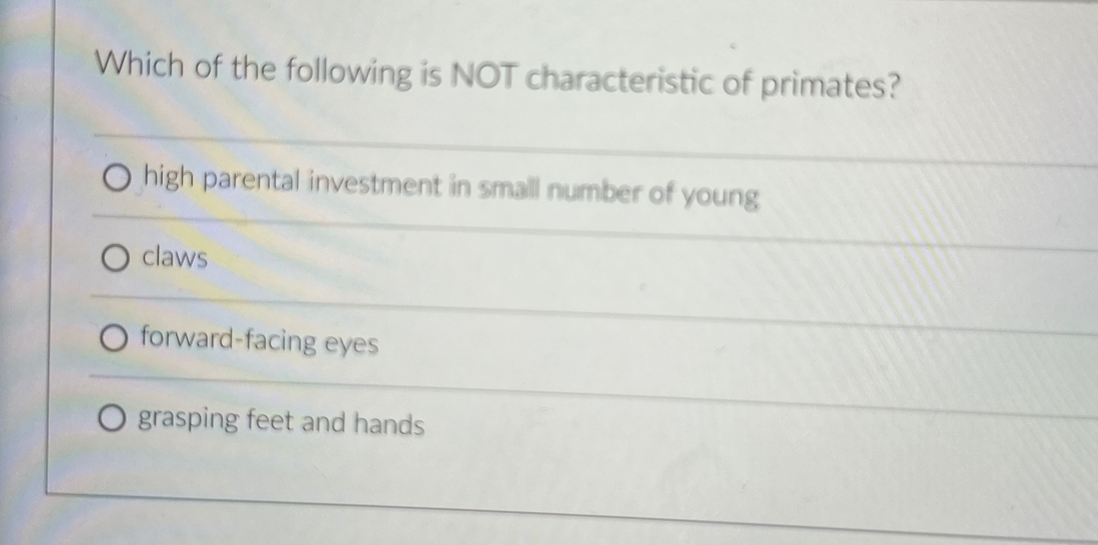 Solved Which of the following is NOT characteristic of | Chegg.com