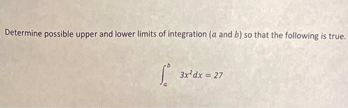 Solved Determine possible upper and lower limits of | Chegg.com