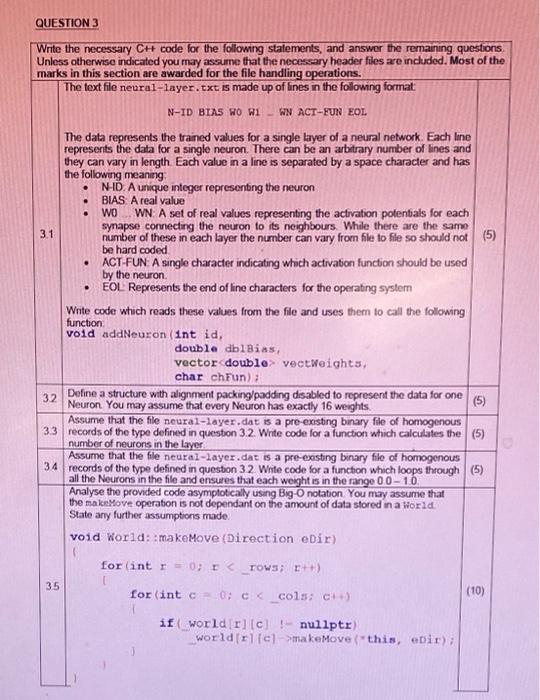 Solved Write the most correct option(s)QUESIION2 Write your | Chegg.com