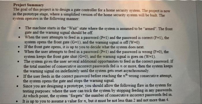 Solved please Design a cercuit for home security gate | Chegg.com