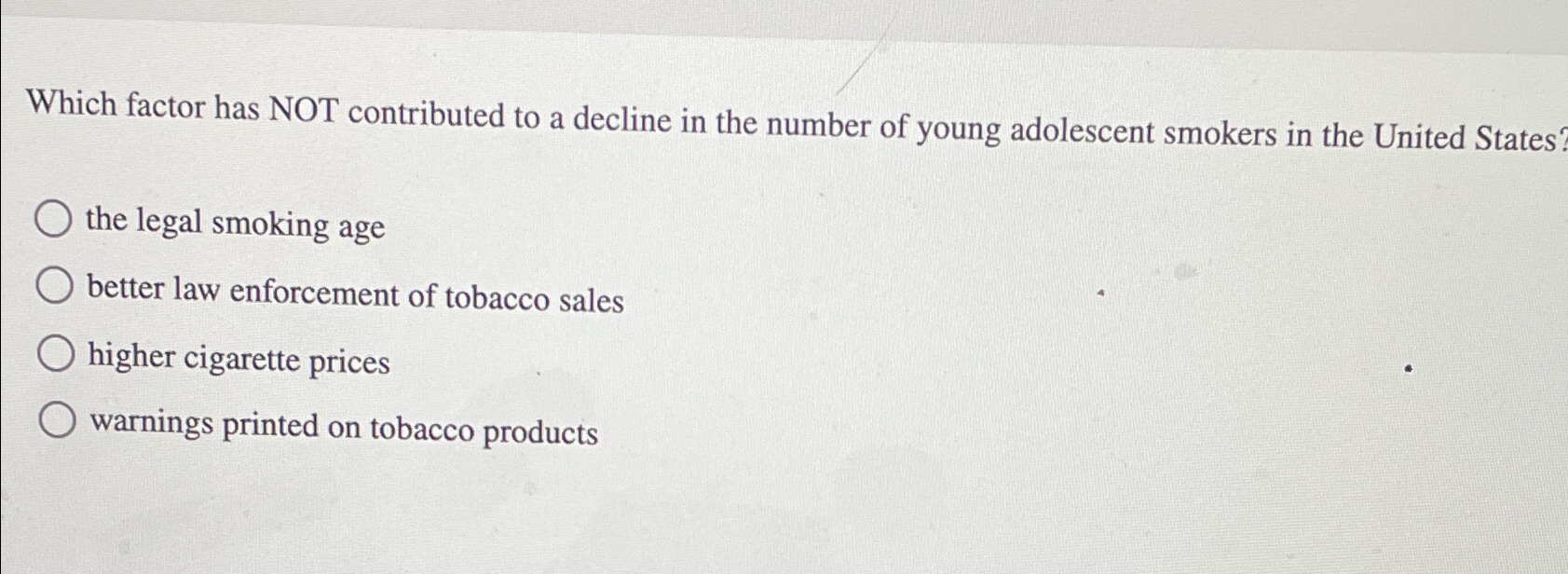 Solved Which factor has NOT contributed to a decline in the | Chegg.com