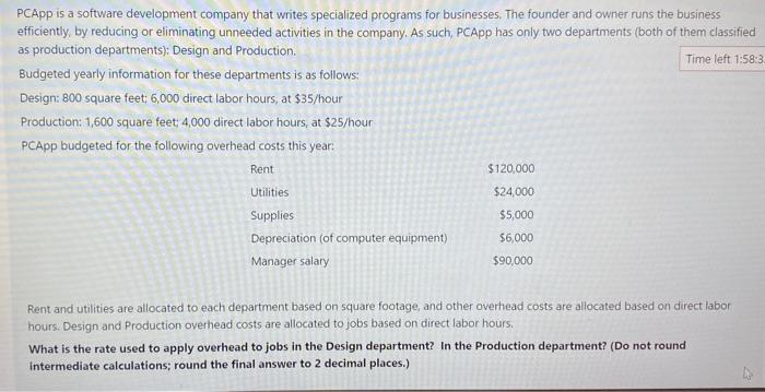 Solved PCApp is a software development company that writes | Chegg.com