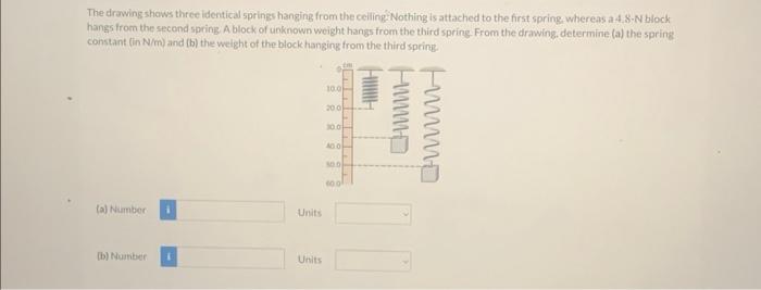Solved In a room that is 2.44 m high, a spring (unstrained | Chegg.com