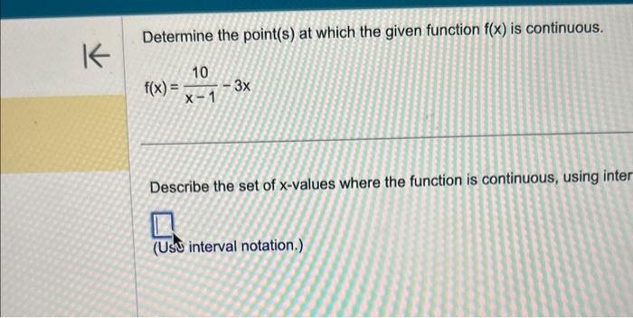 Solved Determine the point(s) at which the given function | Chegg.com