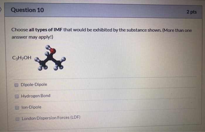 Solved Choose all types of IMF that would be exhibited by | Chegg.com