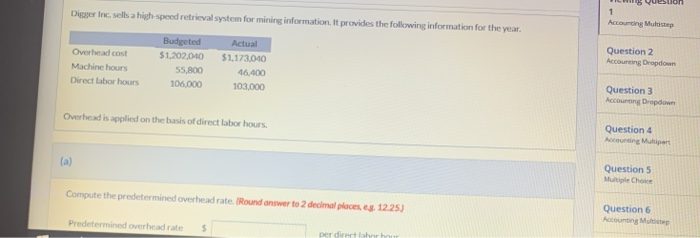 Solved Diggering sells a high-speed retrieval system for | Chegg.com