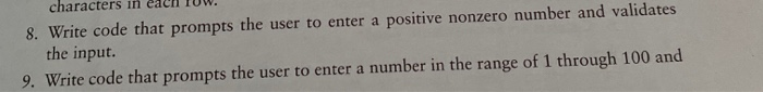 Solved 8. Write code that prompts the user to enter a | Chegg.com