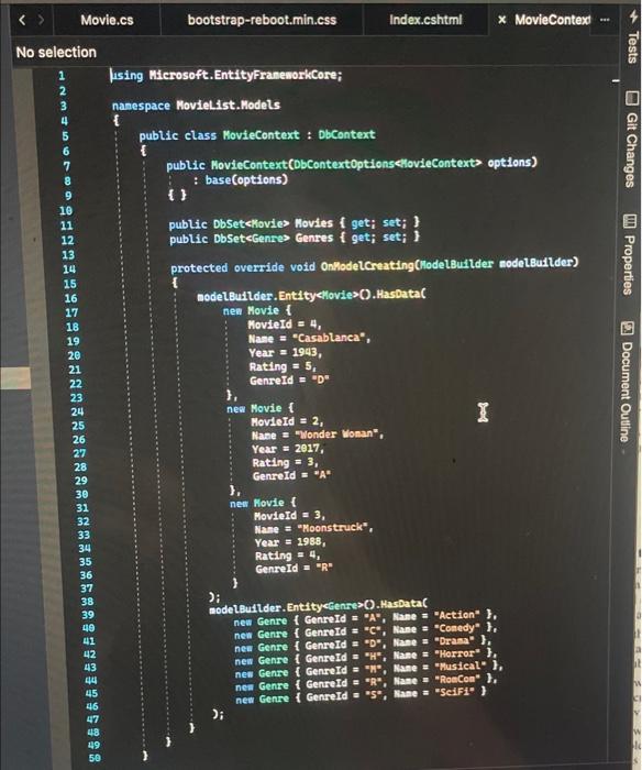 Solved Set up the file structure 1. Create a new ASP.NET | Chegg.com