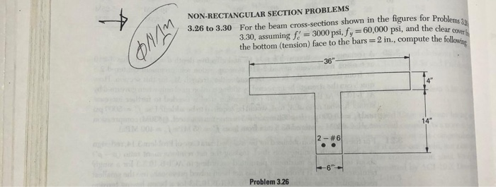 Solved DNIM NON-RECTANGULAR SECTION PROBLEMS 3.26 to 3.30 | Chegg.com