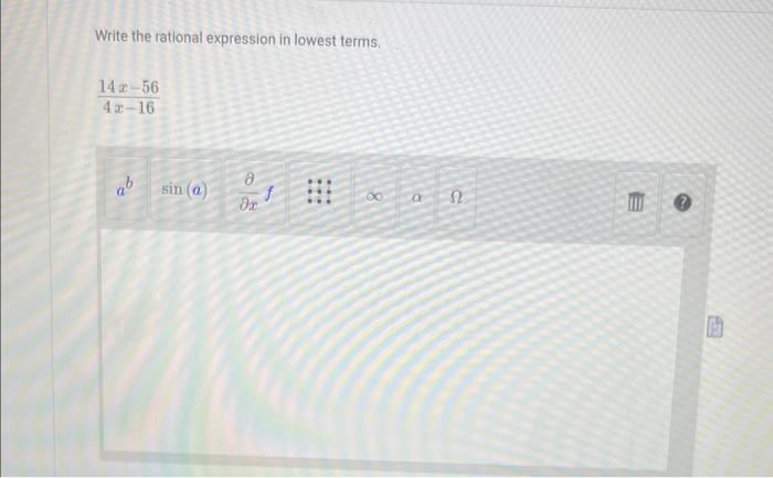 Solved Write the rational expression in lowest terms. | Chegg.com