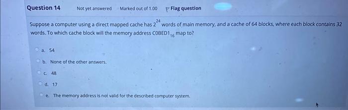 Solved Suppose a computer using a direct mapped cache has | Chegg.com