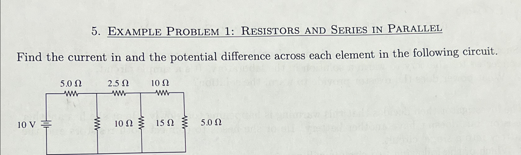 Solved Example Problem 1: Resistors and Series in | Chegg.com