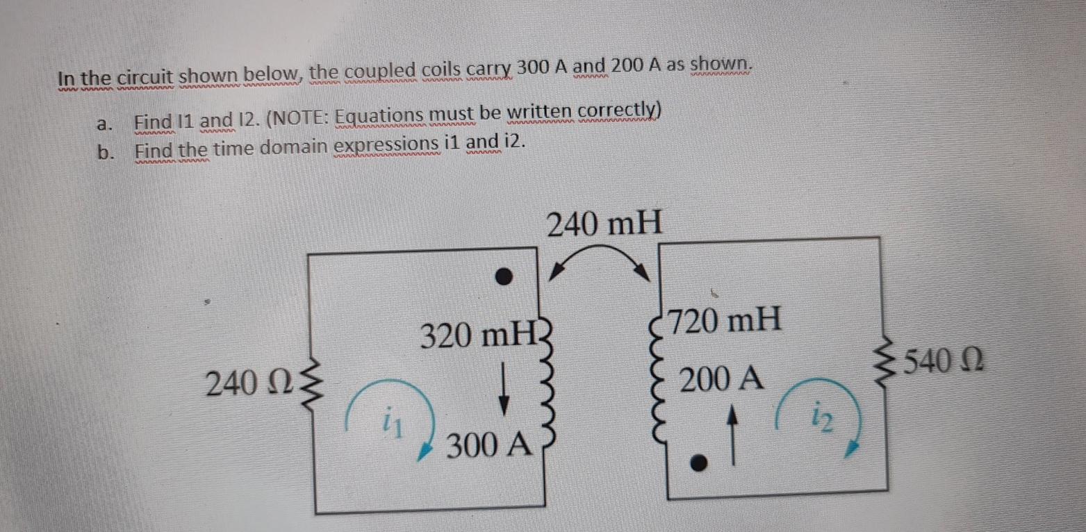 Solved RUNUN In the circuit shown below, the coupled coils | Chegg.com