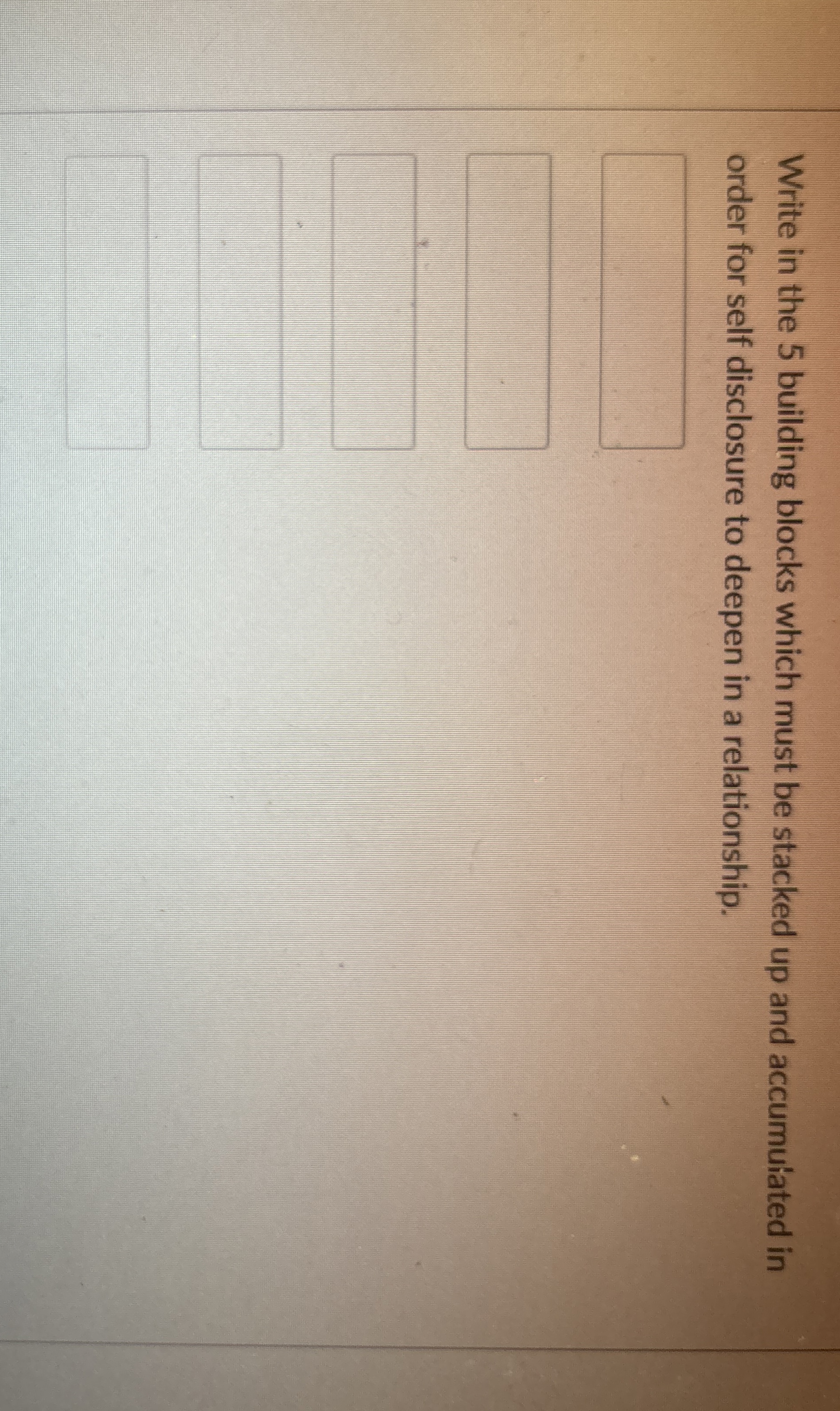 Solved Write in the 5 ﻿building blocks which must be stacked | Chegg.com