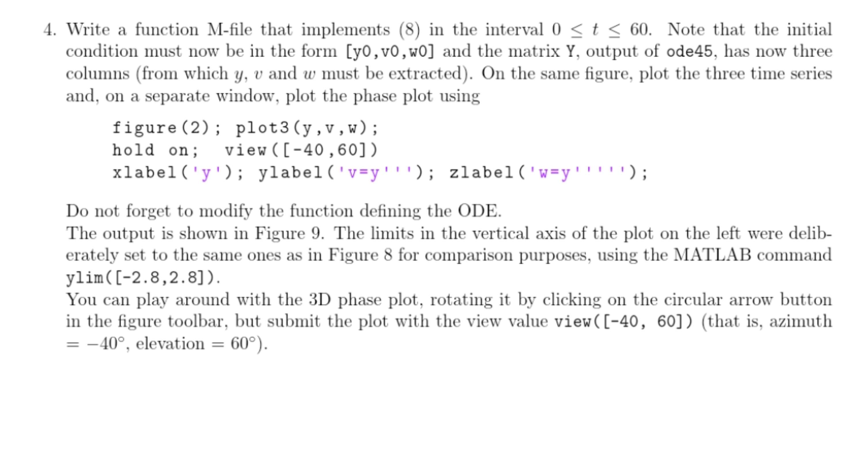 Solved Write A Function M File That Implements 8 in The
