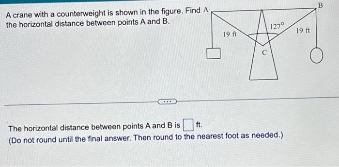 Solved A crane with a counterweight is shown in the figure. | Chegg.com