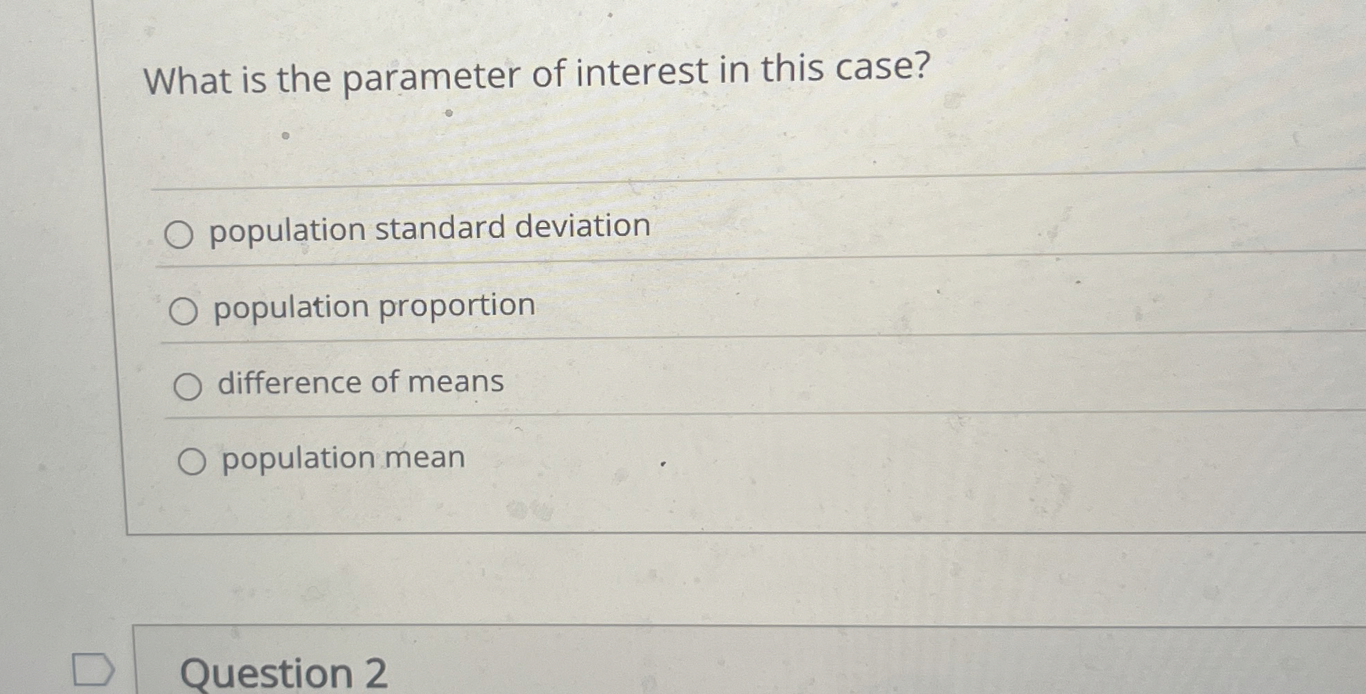 What is the parameter of interest in this | Chegg.com