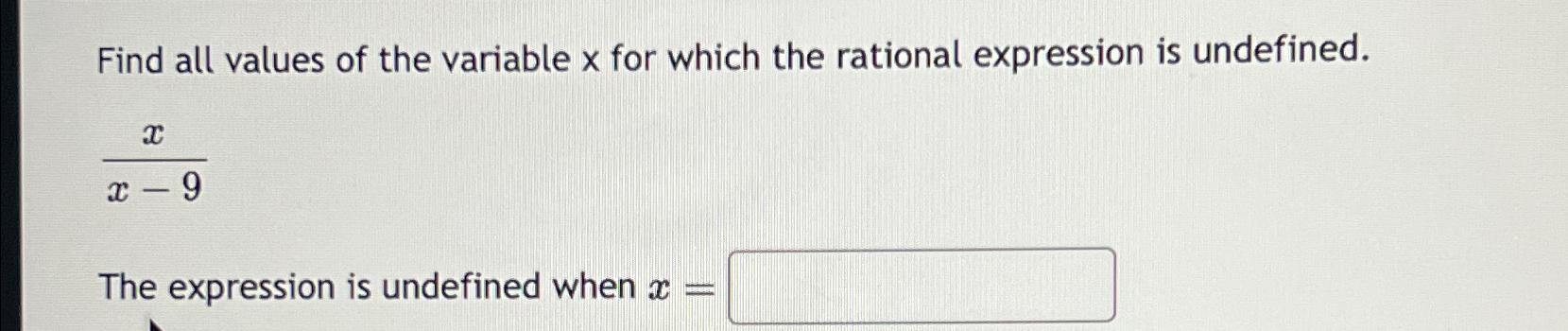 Solved Find all values of the variable x ﻿for which the | Chegg.com